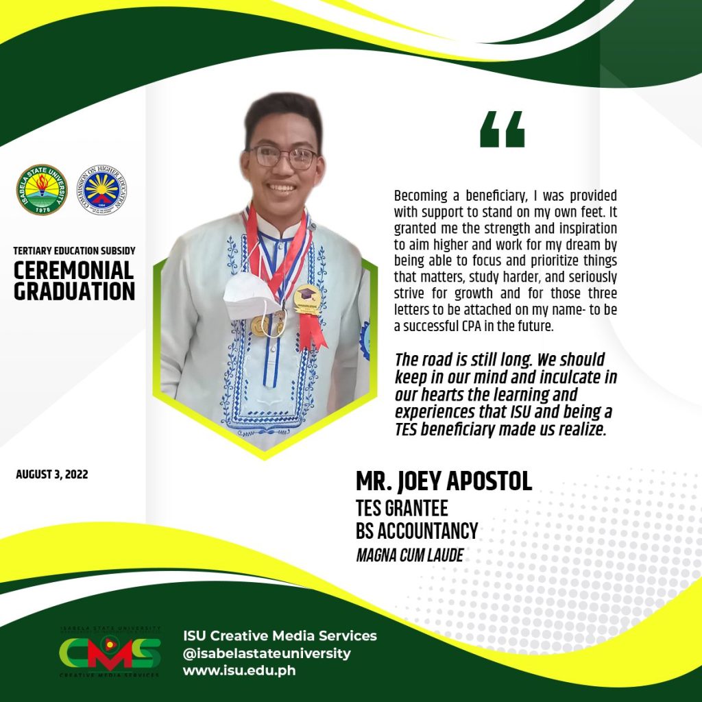 ISU Conducts Ceremonial Graduation for its Tertiary Education Subsidy ...