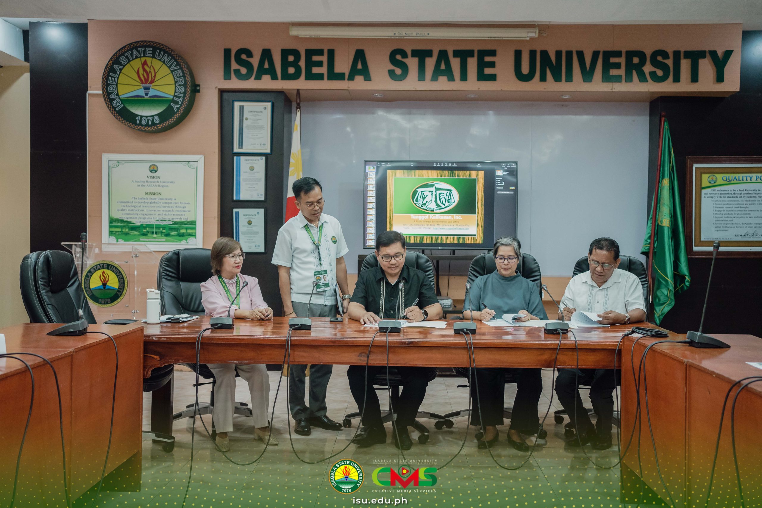 ISU forges partnership with Tanggol Kalikasan Inc. to establish Institute of Environmental ...