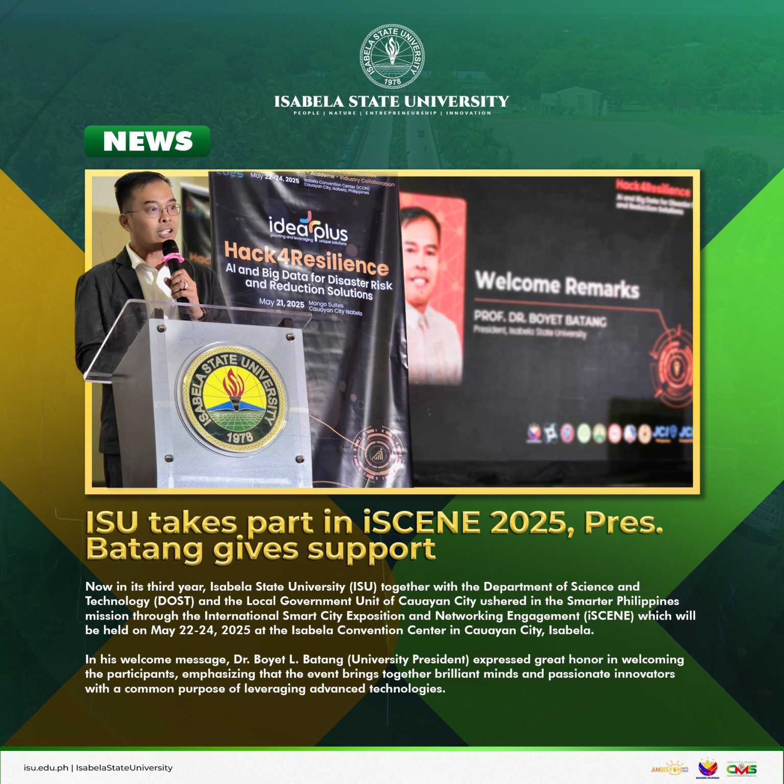 Isabela State University | University for People and Nature